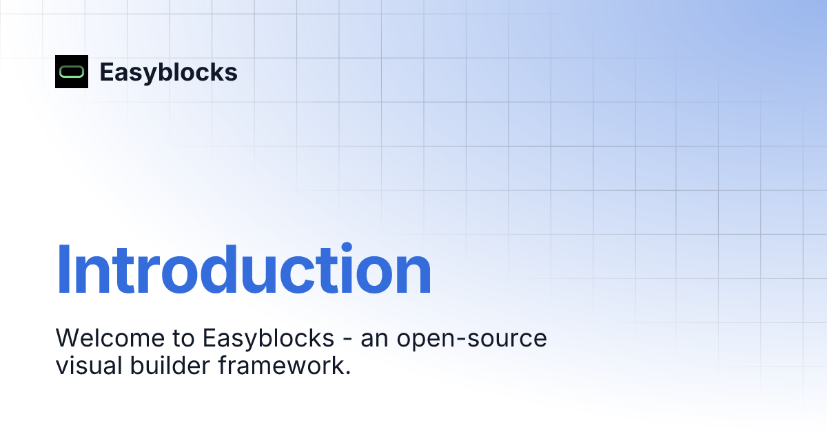 Introduction | Easyblocks